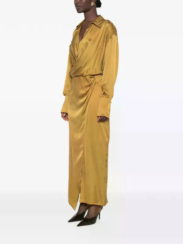 Andamane The Attico Paloma Long Sleeve Maxi Dress