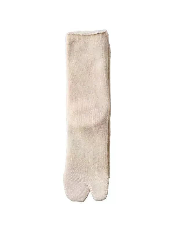 YAHAE Tabi Pile-knit Socks - White