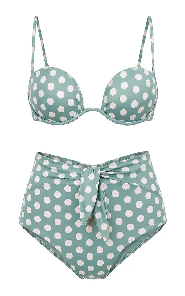 Alaïa Polka Dot Bikini - Green