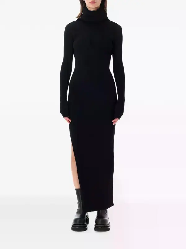 Rick Owens Ribbed-knit Roll-neck Dress