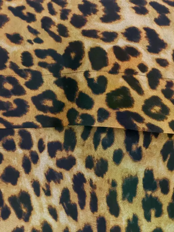 Alberta Ferretti Animal Print Cape Detail Blouse