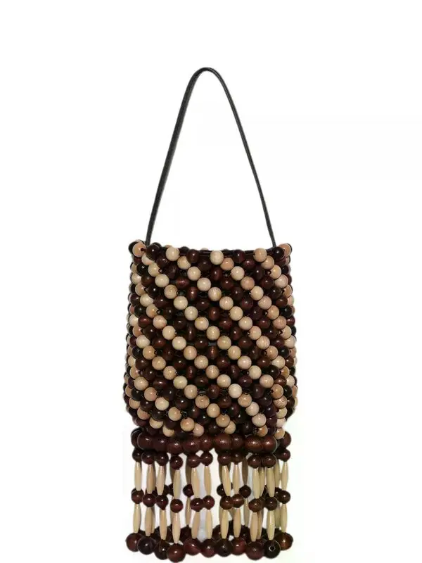 Rabanne Beaded Fringe Bucket Bag