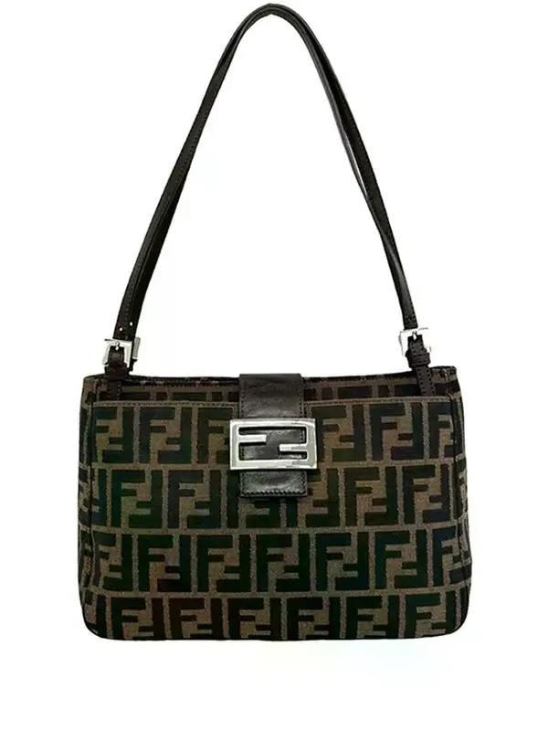 Fendi 1990-2000 Zucca Canvas Shoulder Bag