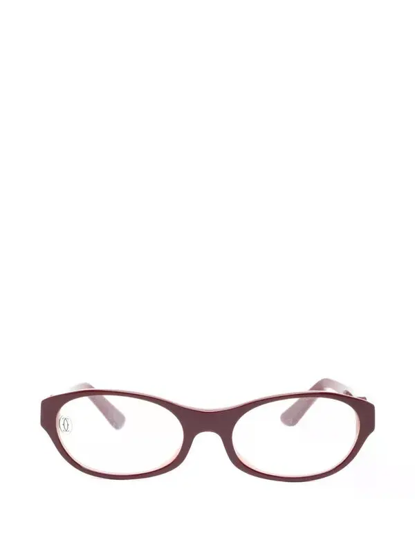 Cartier Alice Oval-frame Glasses - Red
