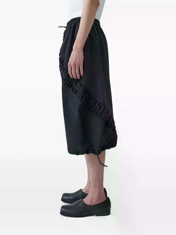 SAGE NATION Fossil Ruched Panel Shorts