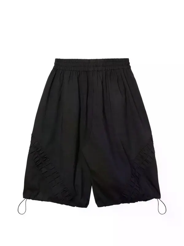 SAGE NATION Fossil Ruched Panel Shorts