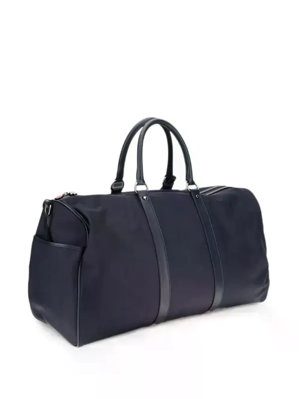 Kiton Logo-plaque Leather-trim Holdall Bag