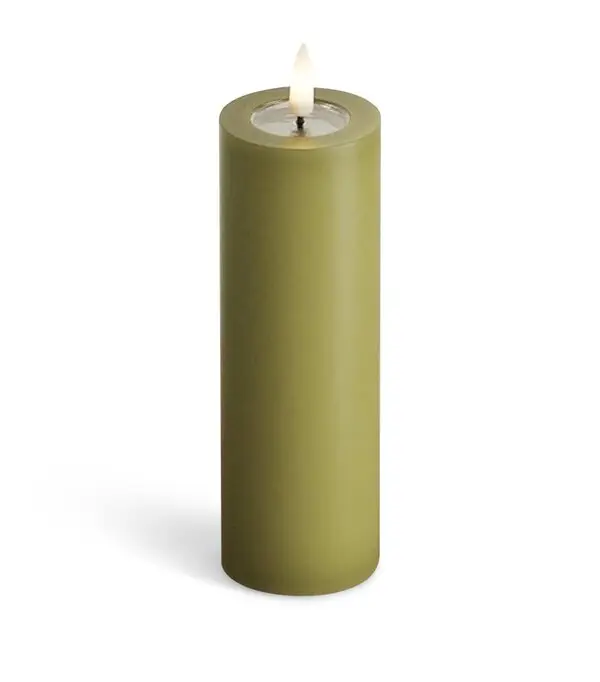 DELUXE HOMEART Led Pillar Candle - Green