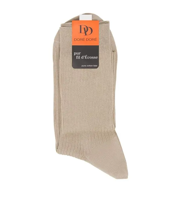 DORE DORE Mercerised Cotton Ribbed Socks