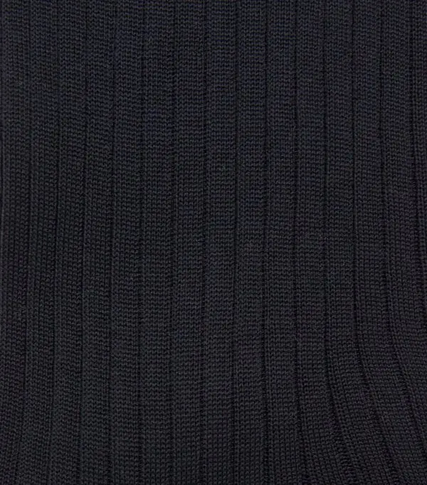 DORE DORE Mercerised Cotton Ribbed Socks