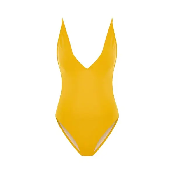 PCFG Solar Reflections Low Back V-neck One-piece Swimsuit