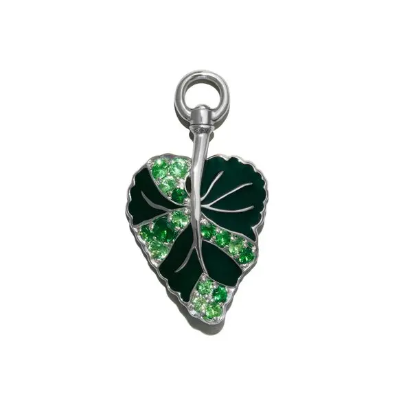 ONI African Violet Charm Leaf Charm