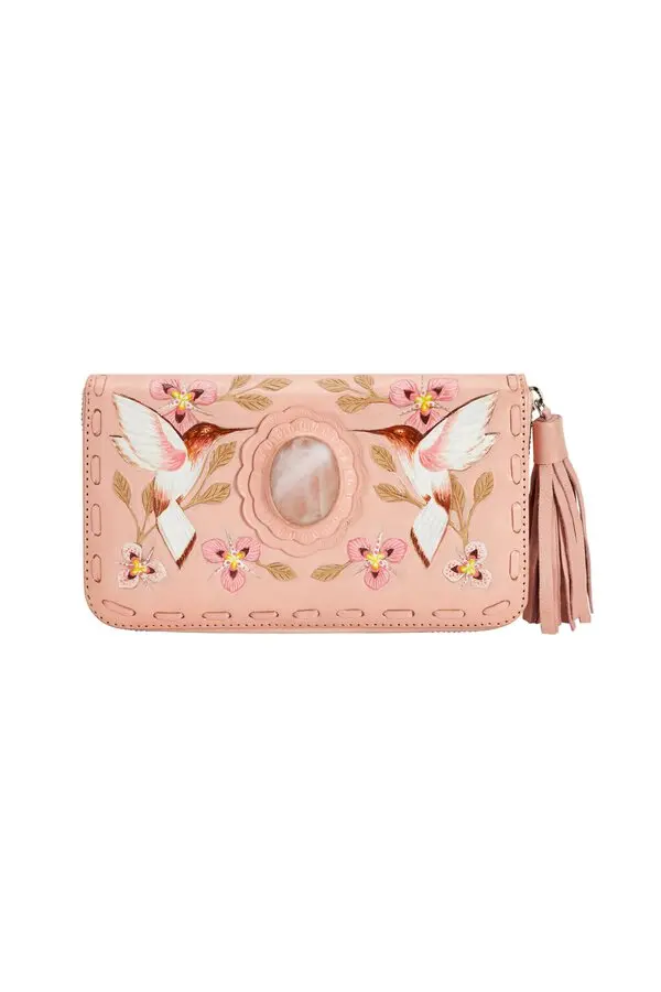 JODI LEE Monterey Hummingbird Wallet - Pink