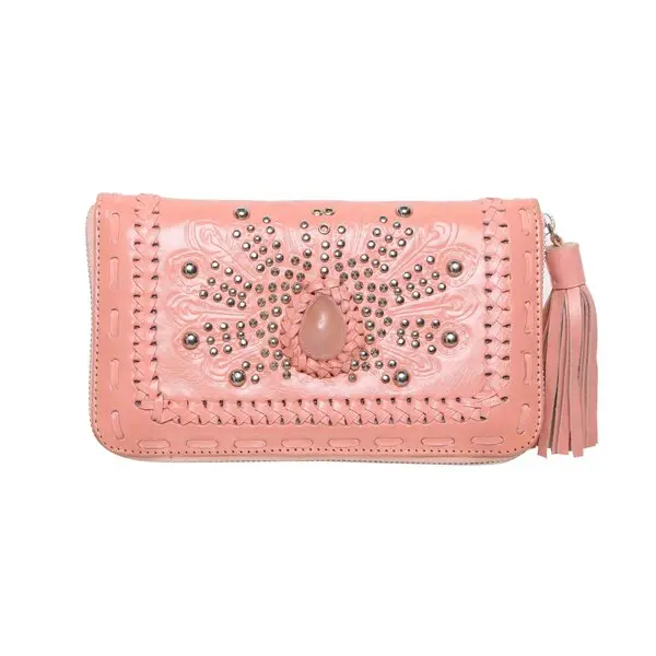 JODI LEE Monterey Peacock Wallet - Pink