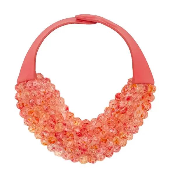 Fairchild Baldwin Bella Beaded Resin Necklace - Orange