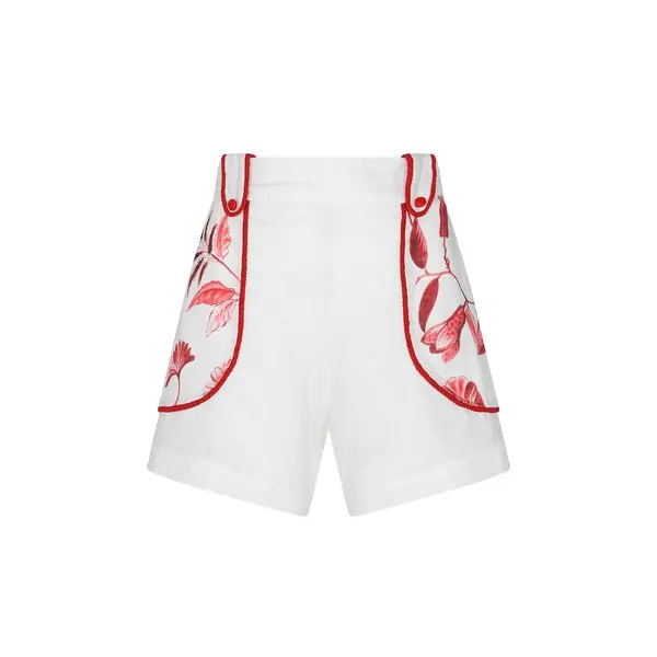 AGUACLARA Rouge Linen Shorts