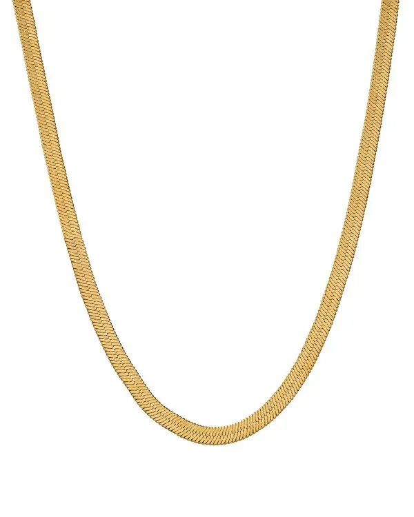 CRYSTALS AND CO Thick Herringbone Necklace - Gray/yellow