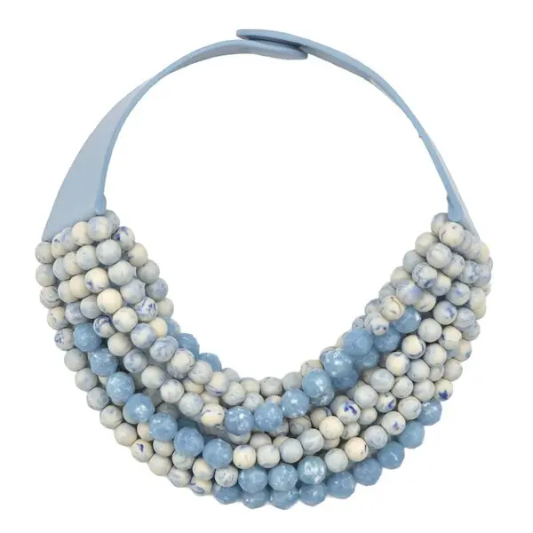 Fairchild Baldwin Marbella Tie Dye Stone Cornflower Necklace - Blue