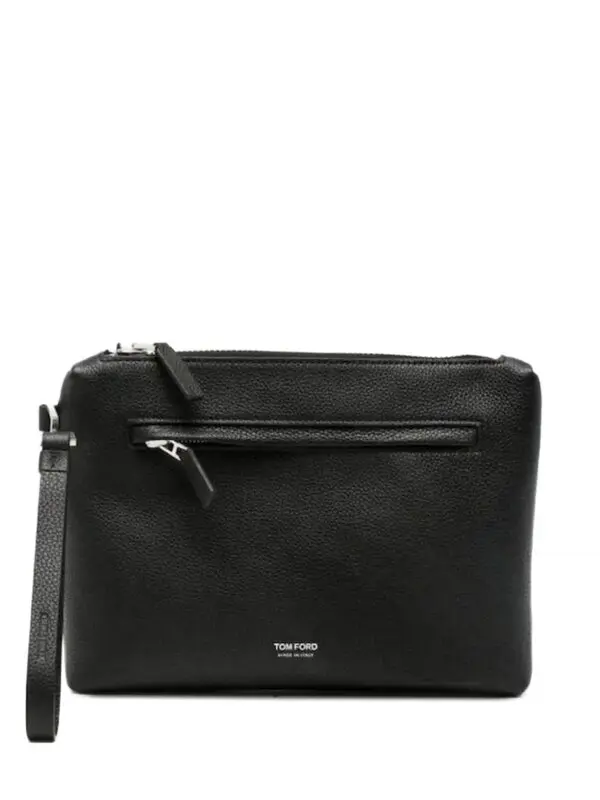 TOM FORD Grained Leather Clutch Bag
