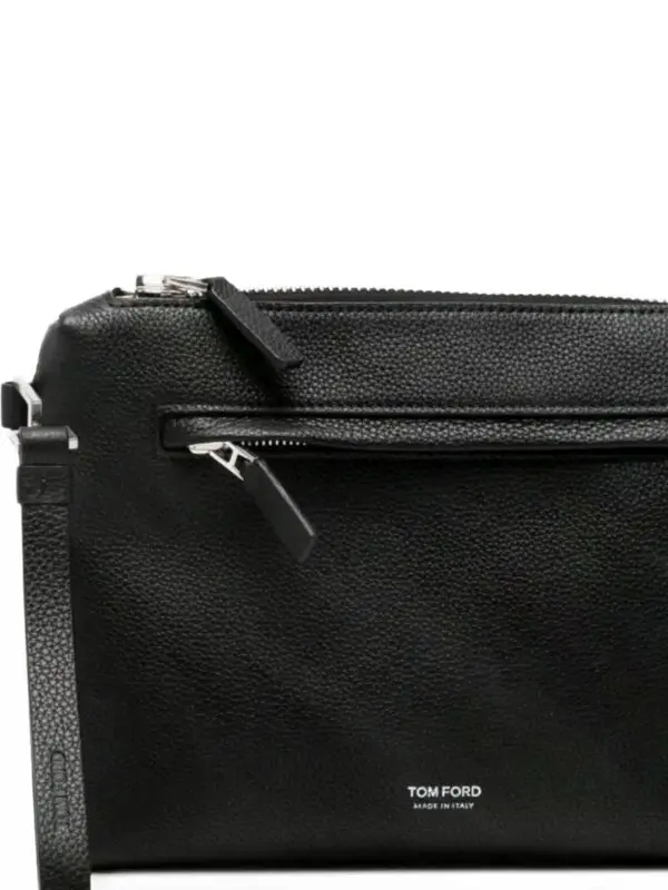 TOM FORD Grained Leather Clutch Bag