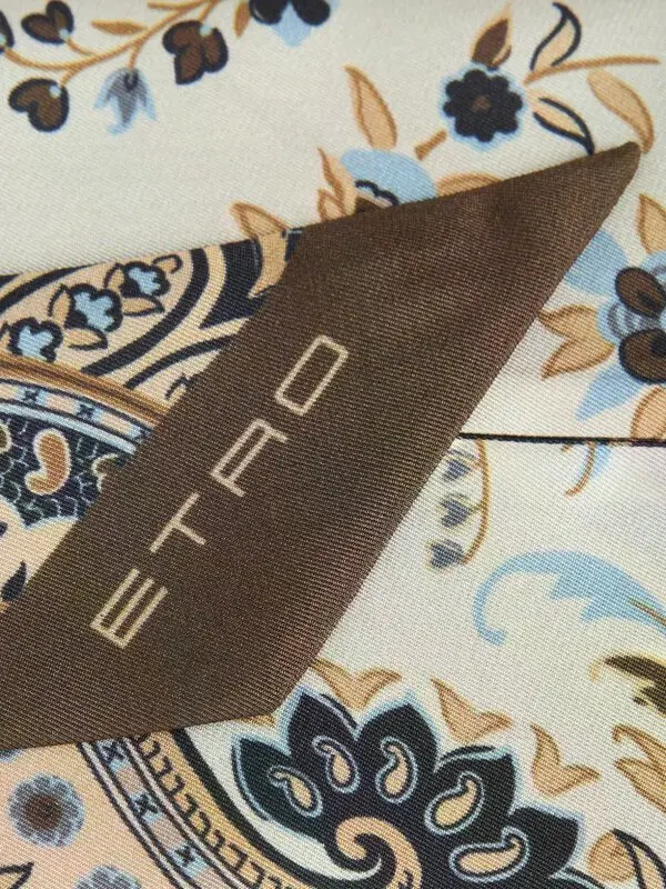 Etro Silk Twill Paisleyina With Floral Motif