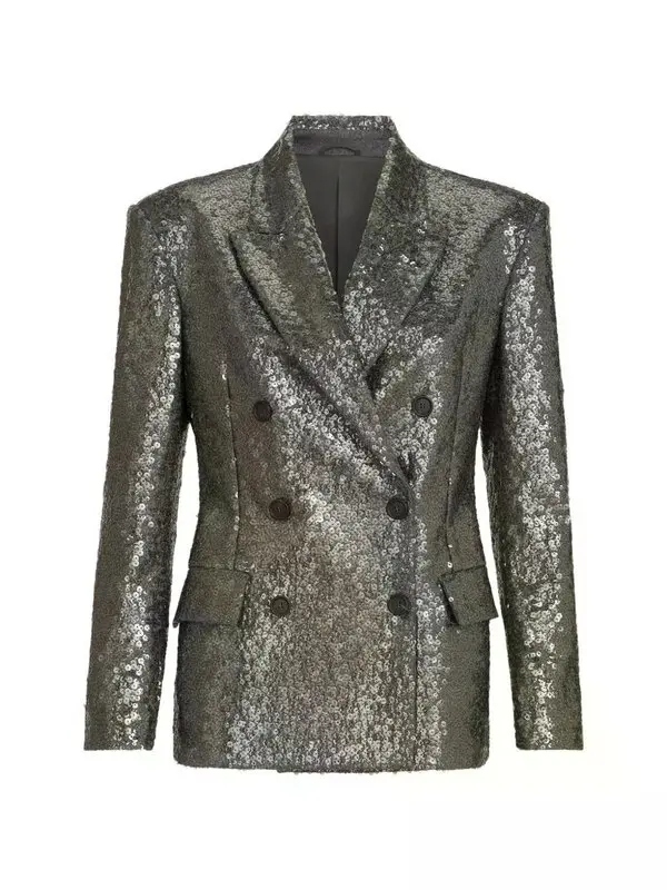 Brunello Cucinelli Double-breasted Sequined Blazer