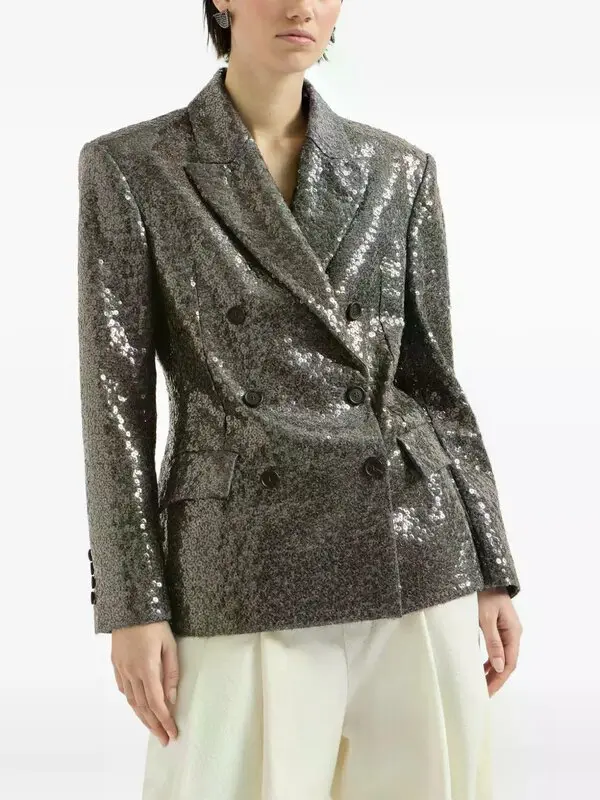 Brunello Cucinelli Double-breasted Sequined Blazer