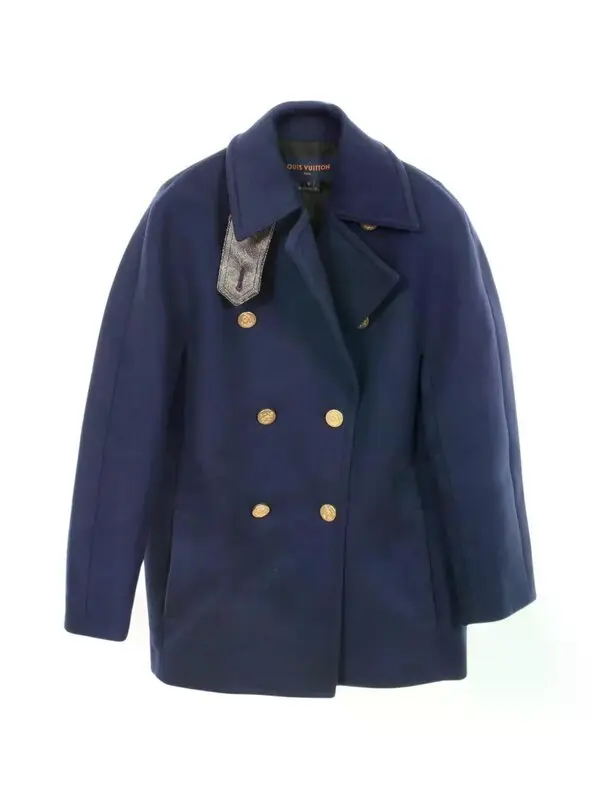 LOUIS VUITTON Wool Cashmere Blend Pea Coat