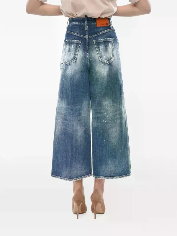 Dsquared2 Distressed Wide-leg Jeans