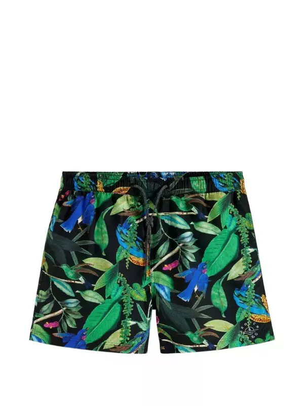 Scotch & Soda Tropical-print Drawstring Swim Shorts