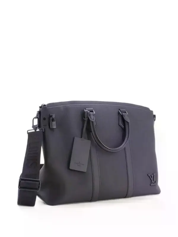 LOUIS VUITTON Aerogram Lock It Tote Leather Satchel