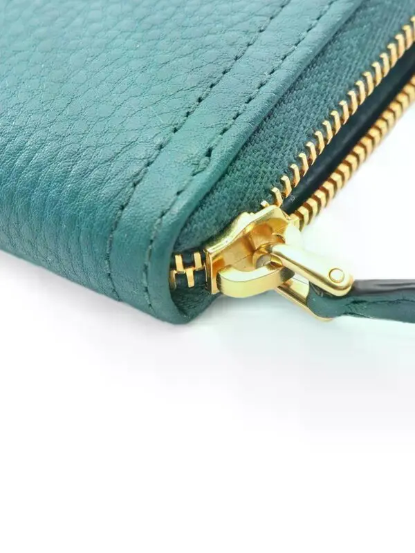 Prada 2010s Metal Logo L-shaped Wallet
