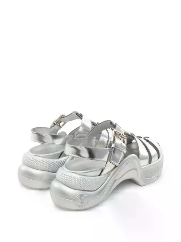 LOUIS VUITTON 2022 Arclight Line Metallic Sandals