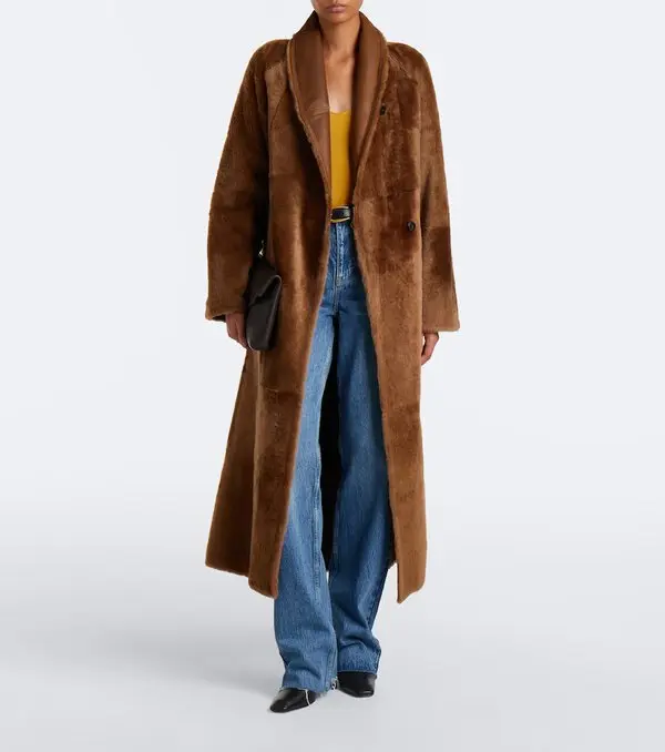 YVES SALOMON Reversible Shearling And Leather Wrap Coat