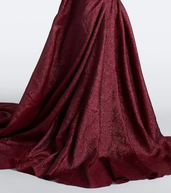MARMAR HALIM Draped Strapless Bustier Gown