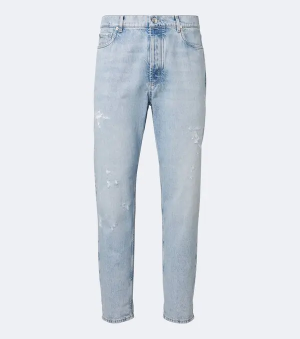 Brunello Cucinelli Distressed Straight Jeans