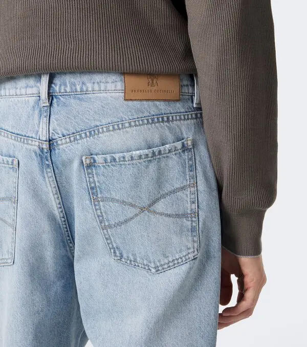 Brunello Cucinelli Distressed Straight Jeans