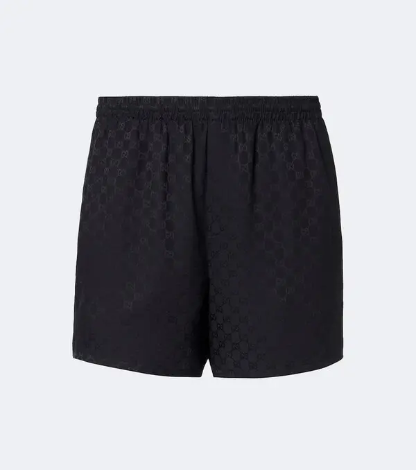 Gucci Gg Jacquard Silk Shorts