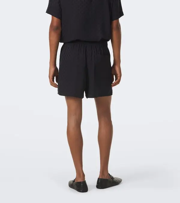 Gucci Gg Jacquard Silk Shorts