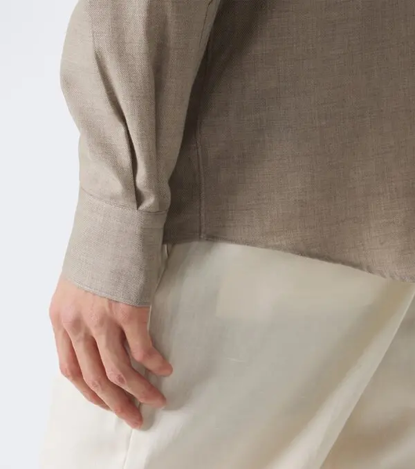 Zegna Cotton And Cashmere Shirt
