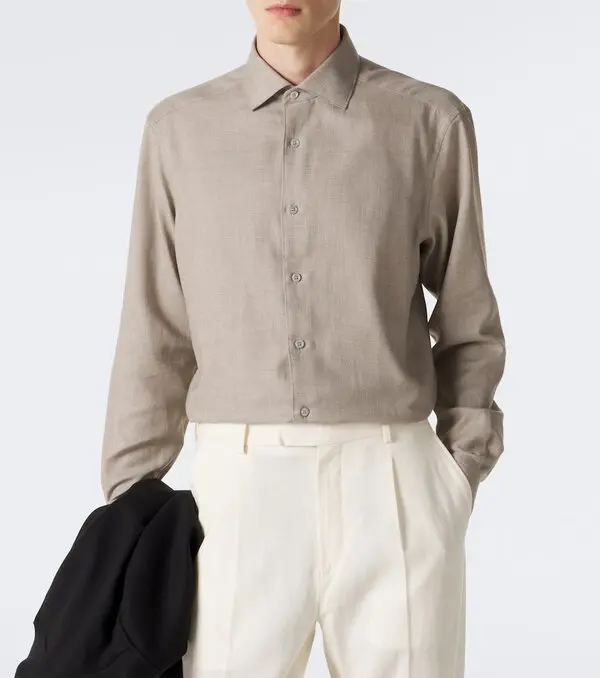 Zegna Cotton And Cashmere Shirt
