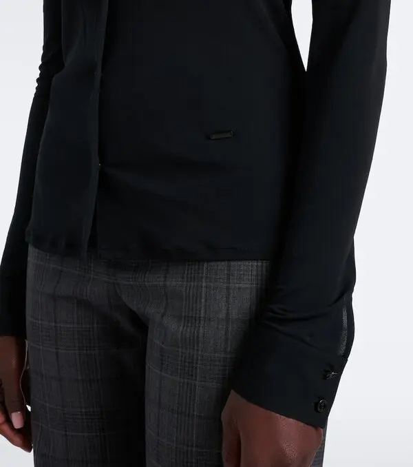 Gucci Crepe Jersey Button-up Shirt