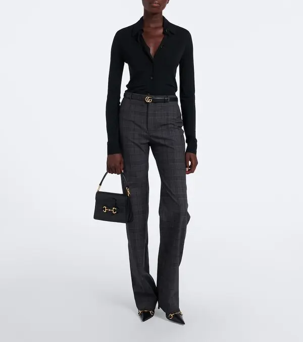 Gucci Crepe Jersey Button-up Shirt