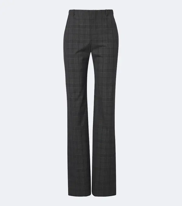Gucci Checked Wool Straight Pants