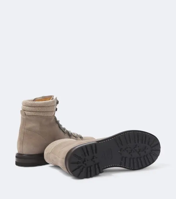 Kiton Suede Lace-up Boots