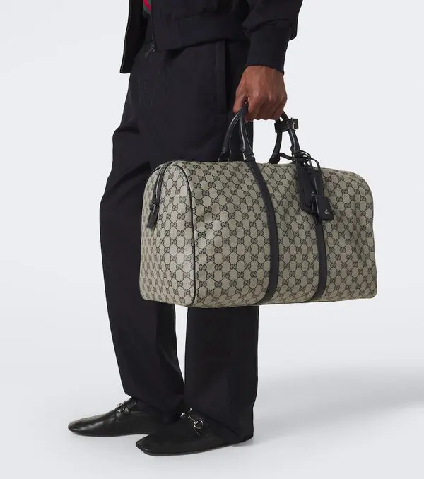Gucci Essence Medium Gg Canvas Duffle Bag