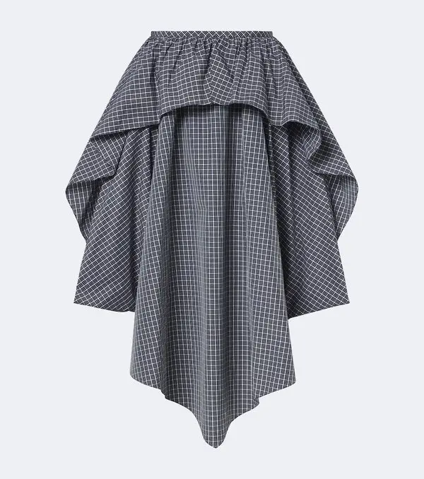 Loewe Asymmetric Cotton-blend Midi Skirt