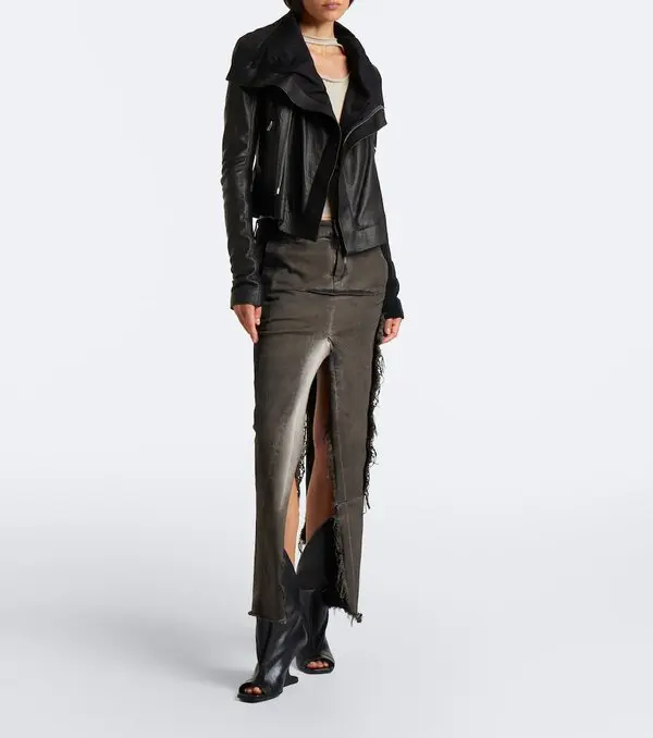Rick Owens Leather Biker Jacket