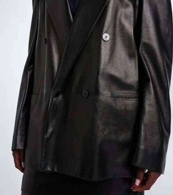 Gucci Double-breasted Leather Jacket