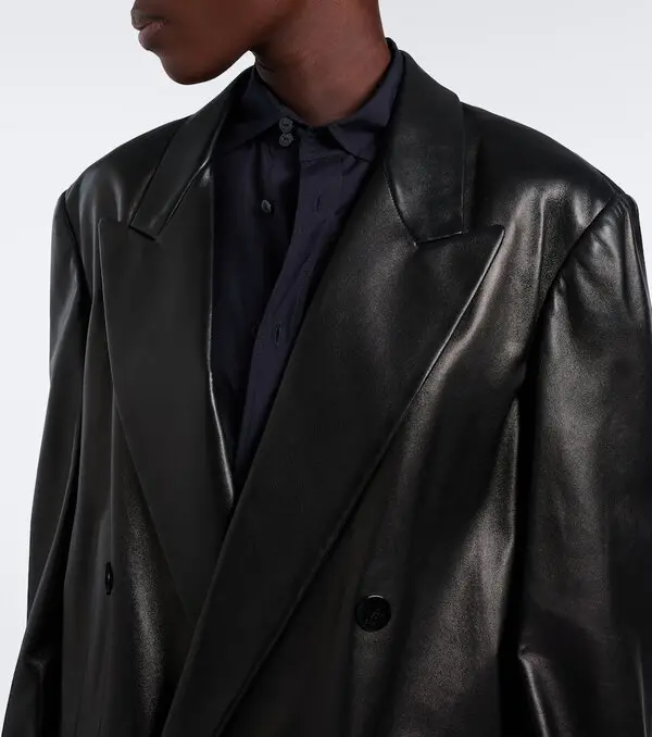 Gucci Double-breasted Leather Jacket